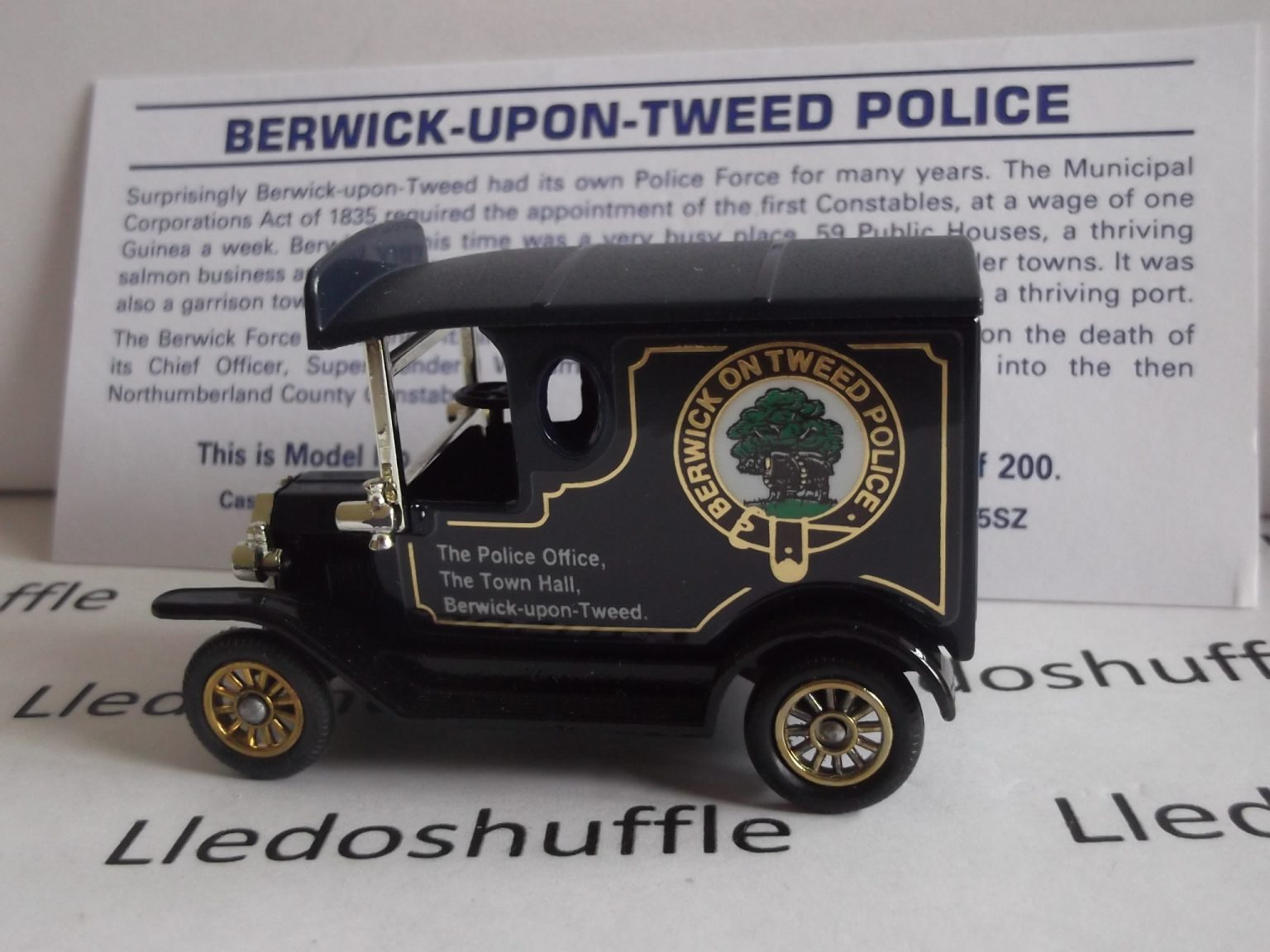 PV006223, Code 3, Model T Ford Van, Berwick-upon-Tweed Police – Lledo ...