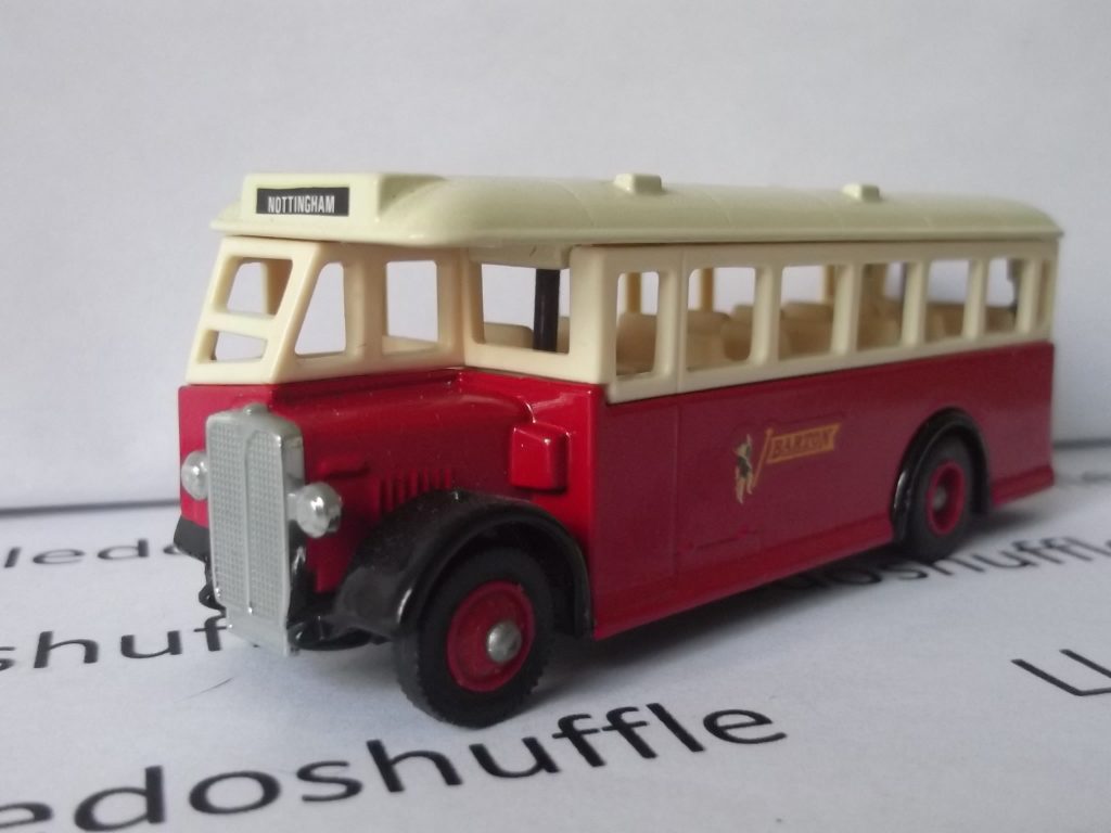 DG017, Code 3, AEC Regal Single Deck Bus, Barton Transport – Lledo Models